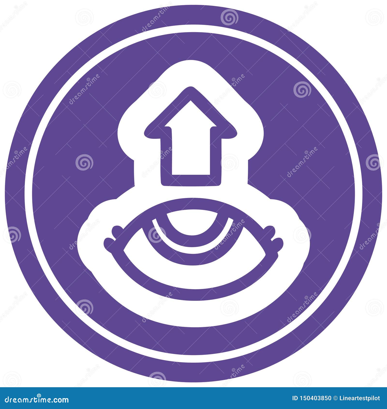 Eye looking up icon symbol stock vector. Illustration of graphic ...