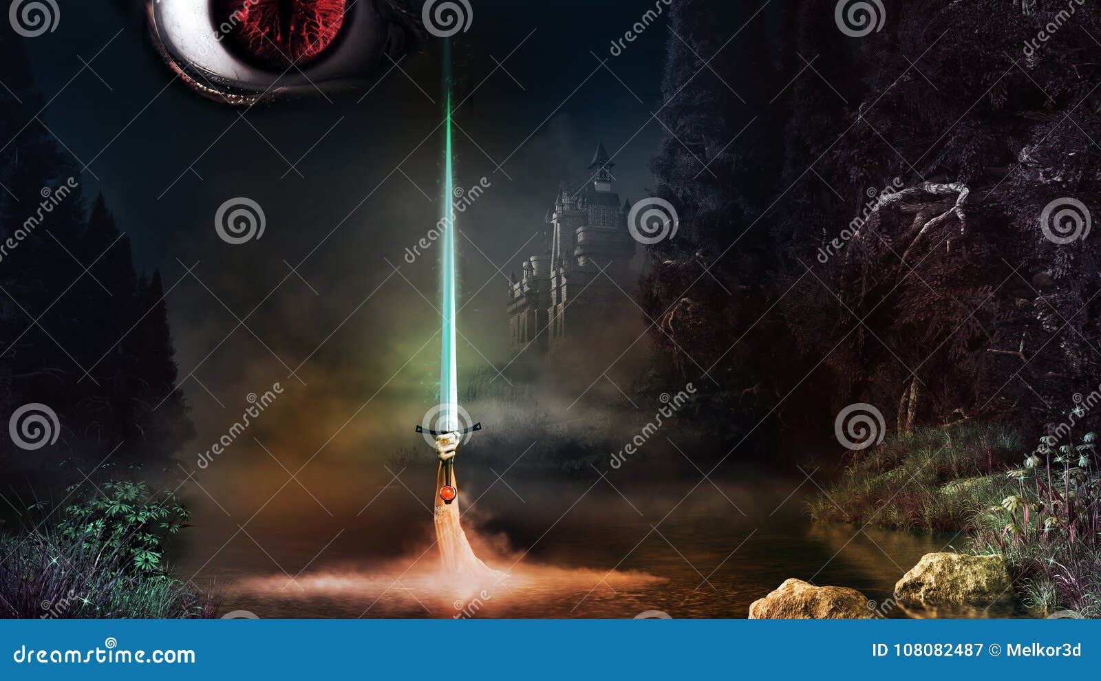 Eye And Magic Sword Royalty-Free Stock Photography | CartoonDealer.com ...