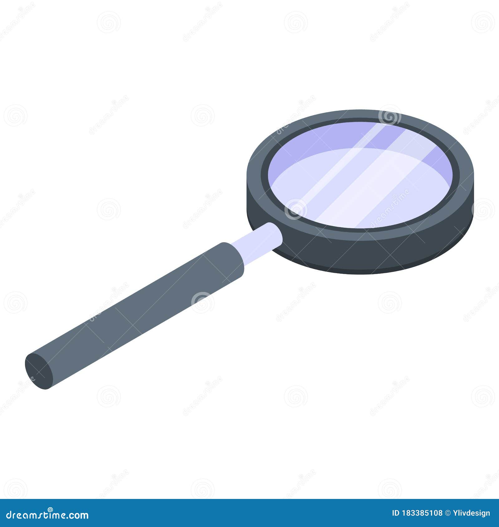 Eye Magnifier Icon, Isometric Style Stock Vector - Illustration of ...