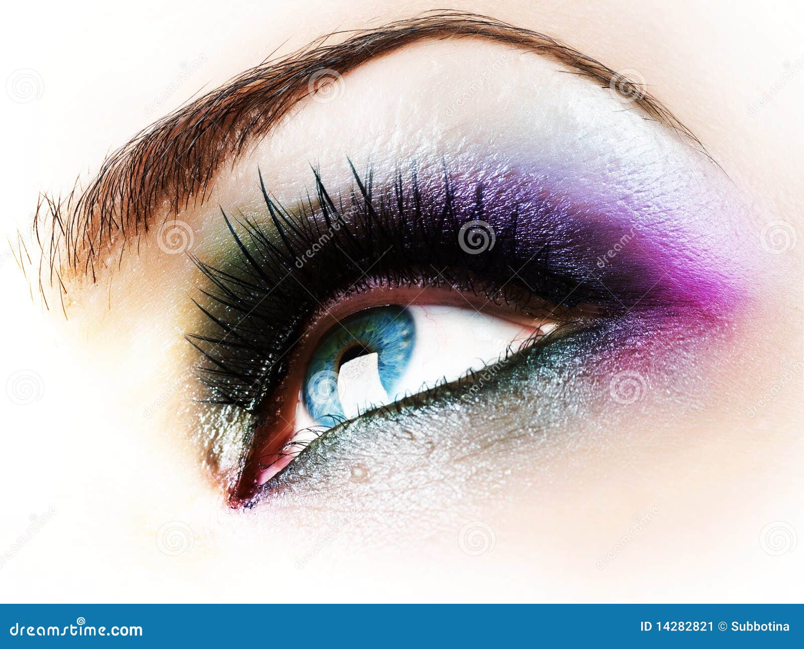 Eye Make-up stock image. Image of eyelash, colors, elements - 14282821