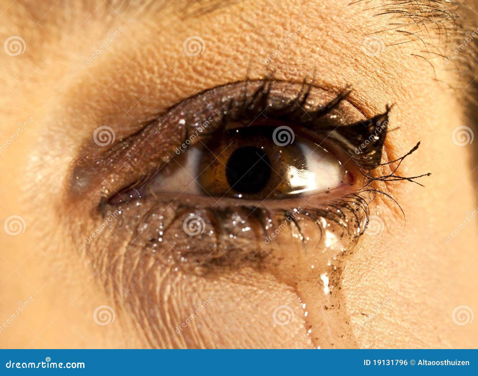 Eye with make up crying stock photo. Image of people - 19131796
