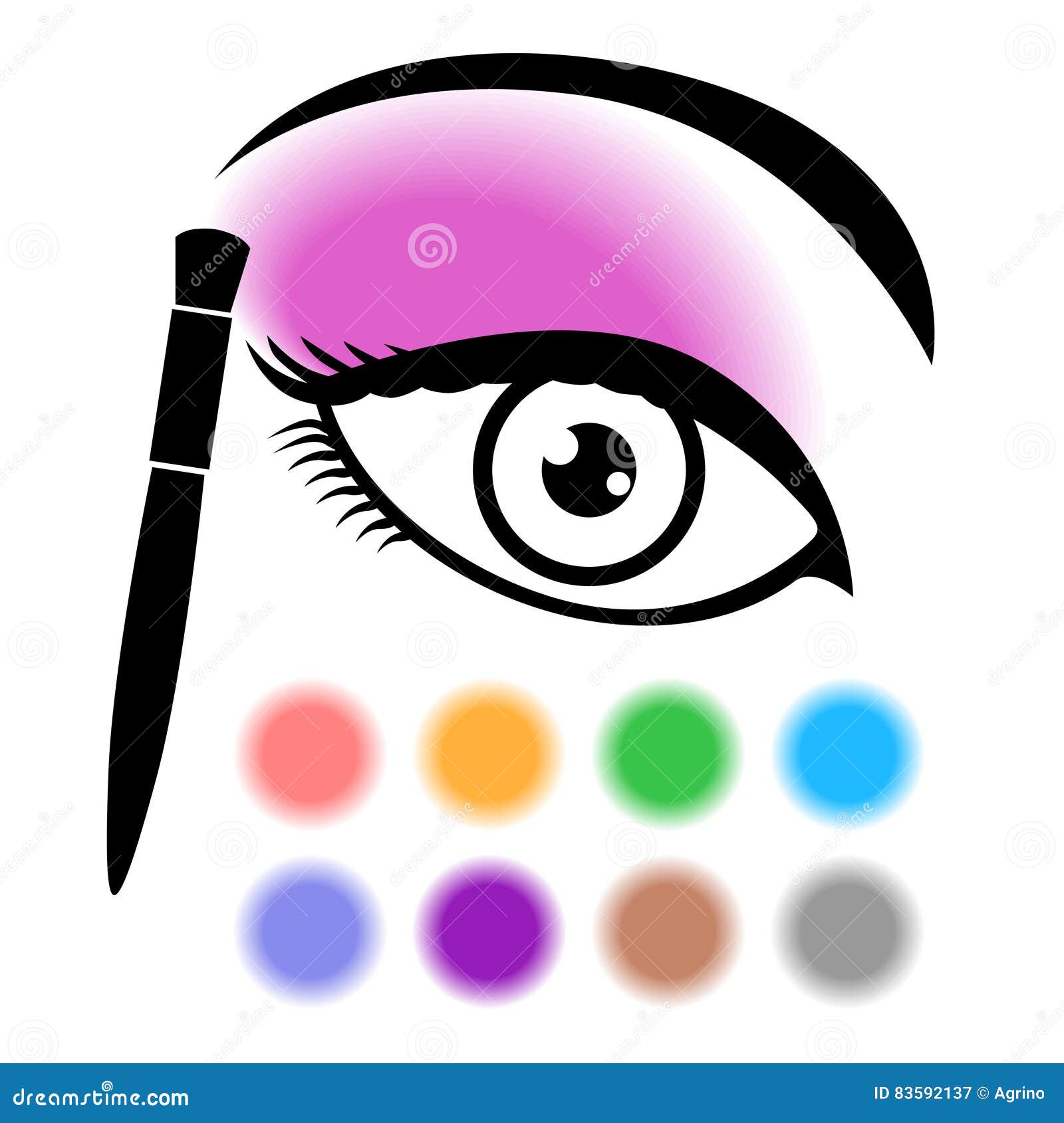 Eye makeup icon stock vector. Illustration of vision - 83592137