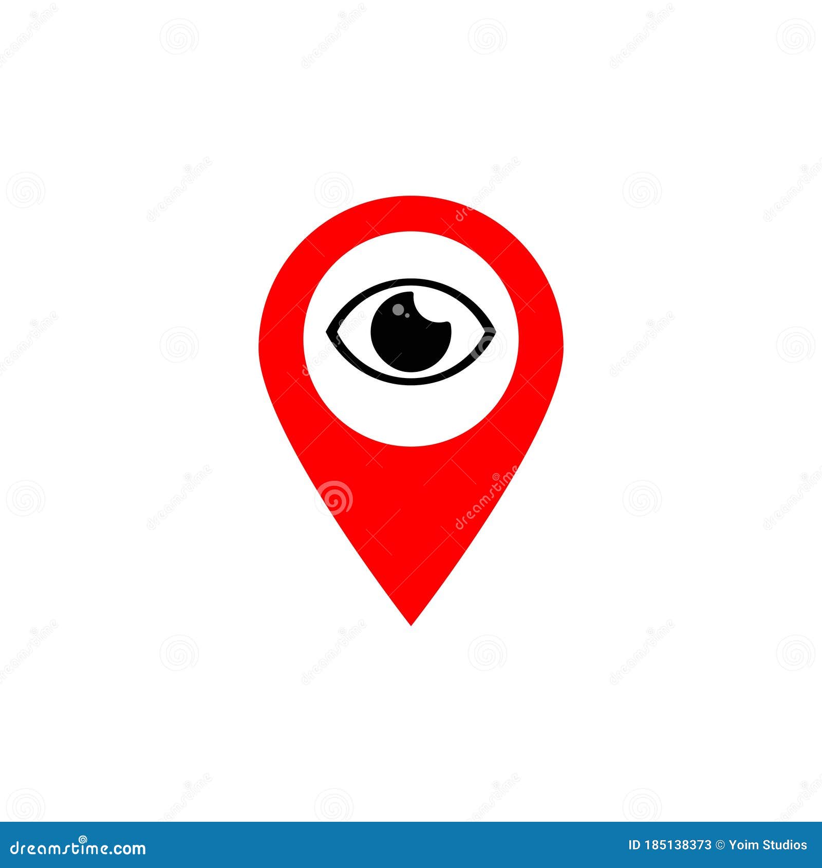Eye Map Pointer Vector Design Template Illustration Stock Vector ...