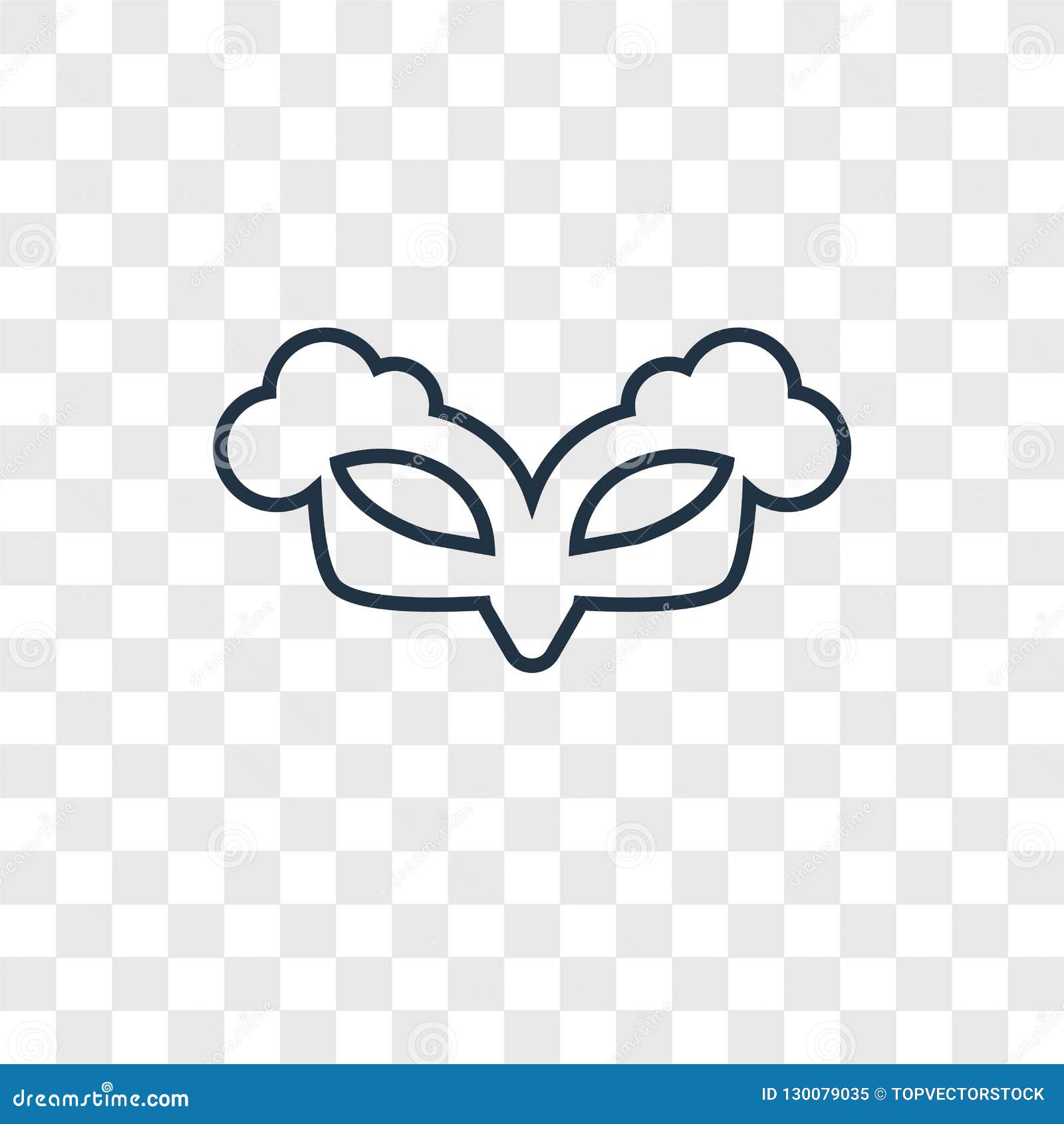 Eye Mask Concept Vector Linear Icon Isolated on Transparent Back Stock ...
