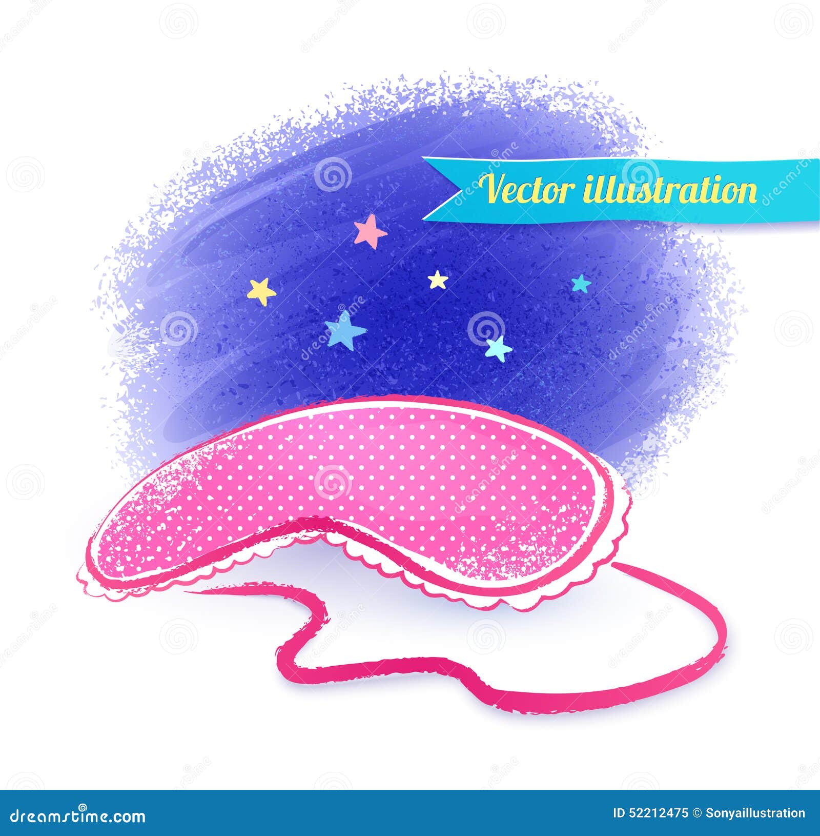 Eye mask stock vector. Illustration of protection, asleep - 52212475