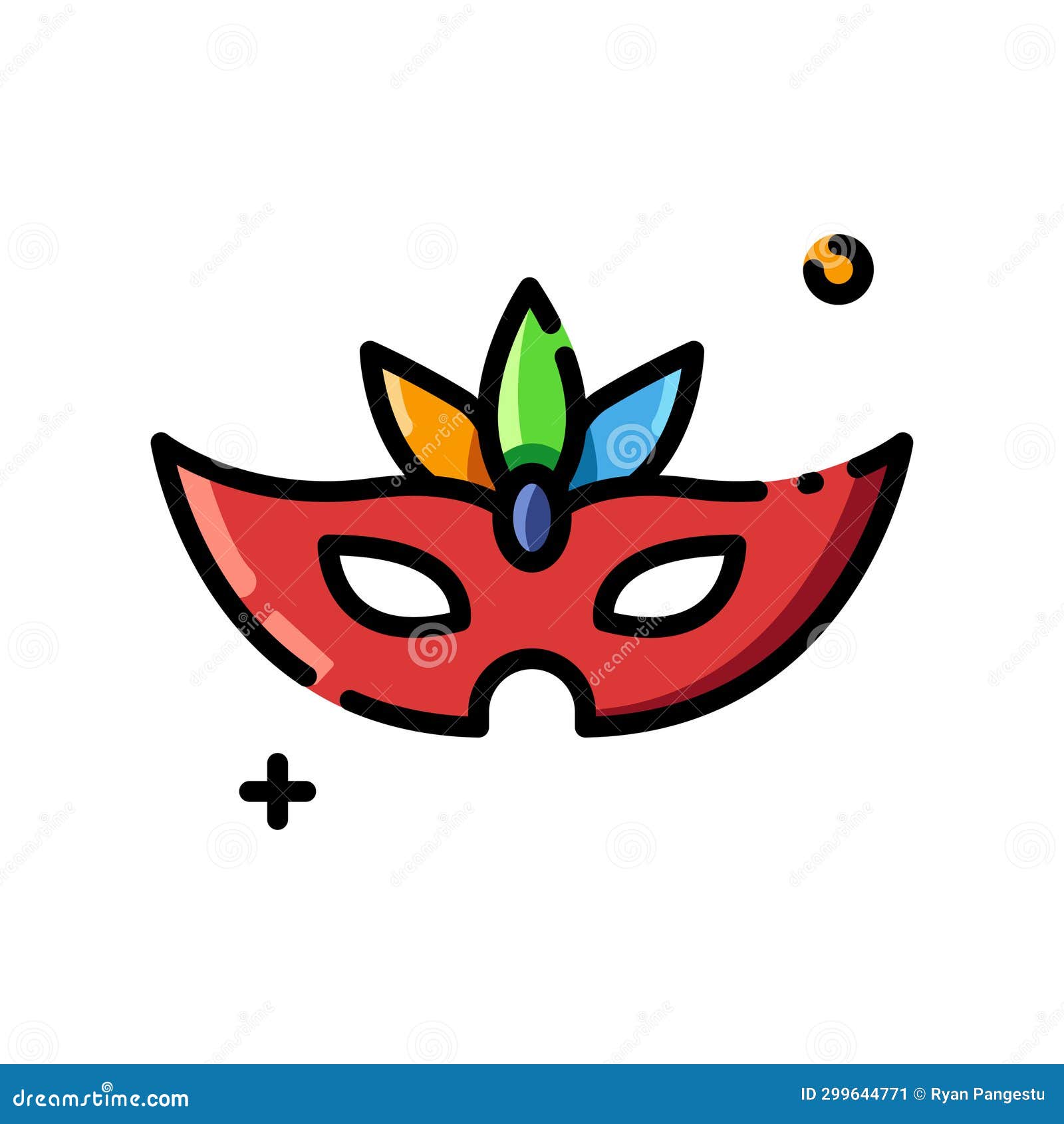 Eye Mask Icon Color Style Vector Illustration Stock Vector ...