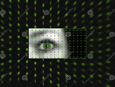 Eye of the Matrix stock illustration. Illustration of neon - 236862