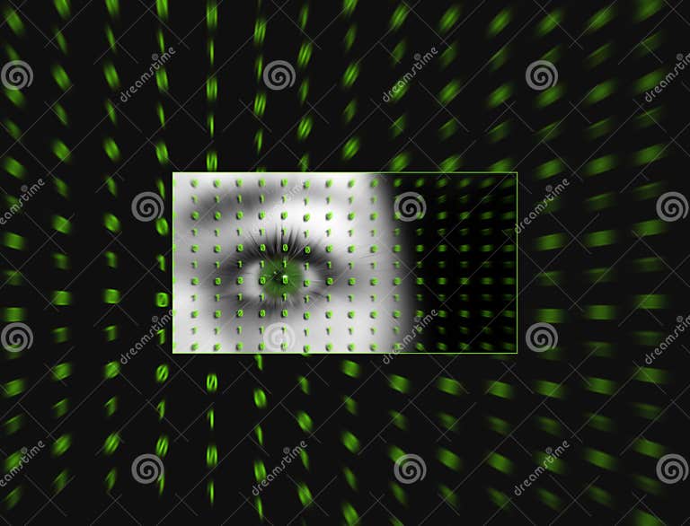 Eye of the Matrix stock illustration. Illustration of neon - 236862