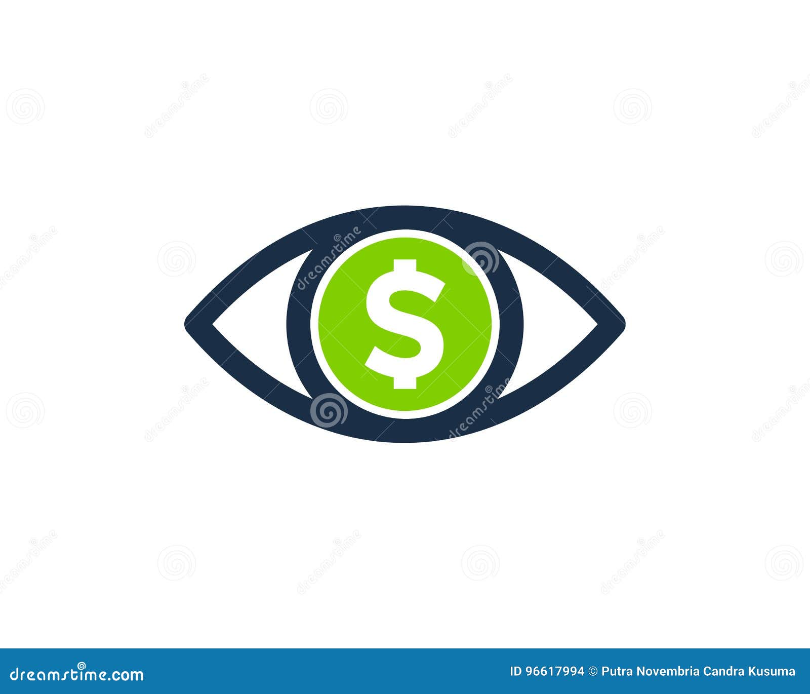 Eye Money Icon Logo Design Element Stock Vector - Illustration of ...