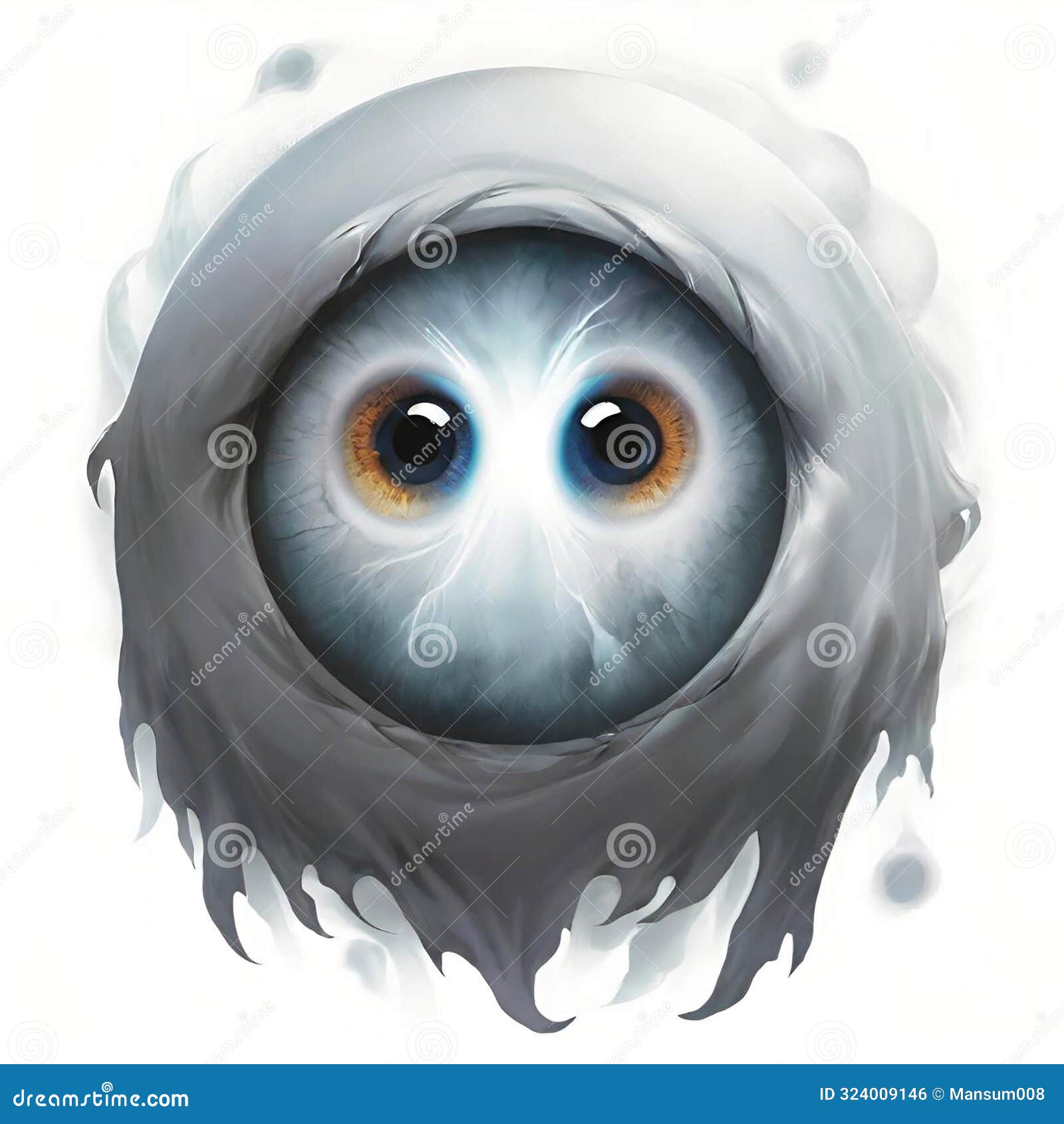 Eye Monster with a White Eyes Stock Illustration - Illustration of ...
