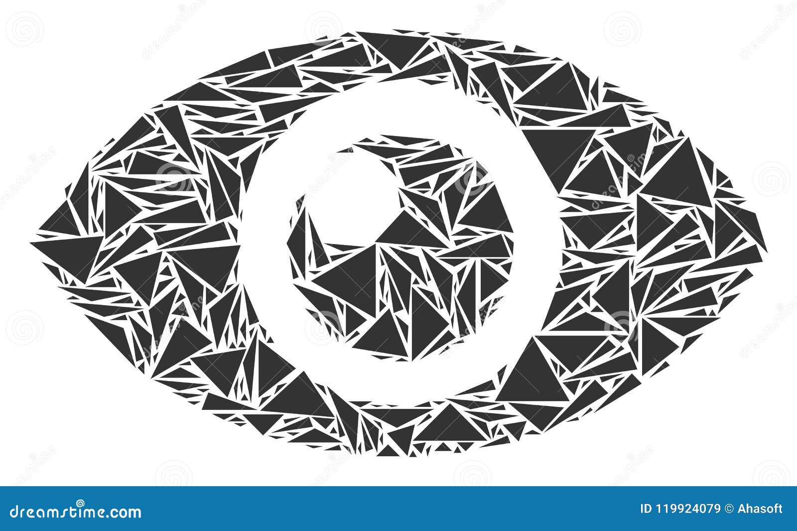 Eye Collage of Triangles stock vector. Illustration of collage - 119924079