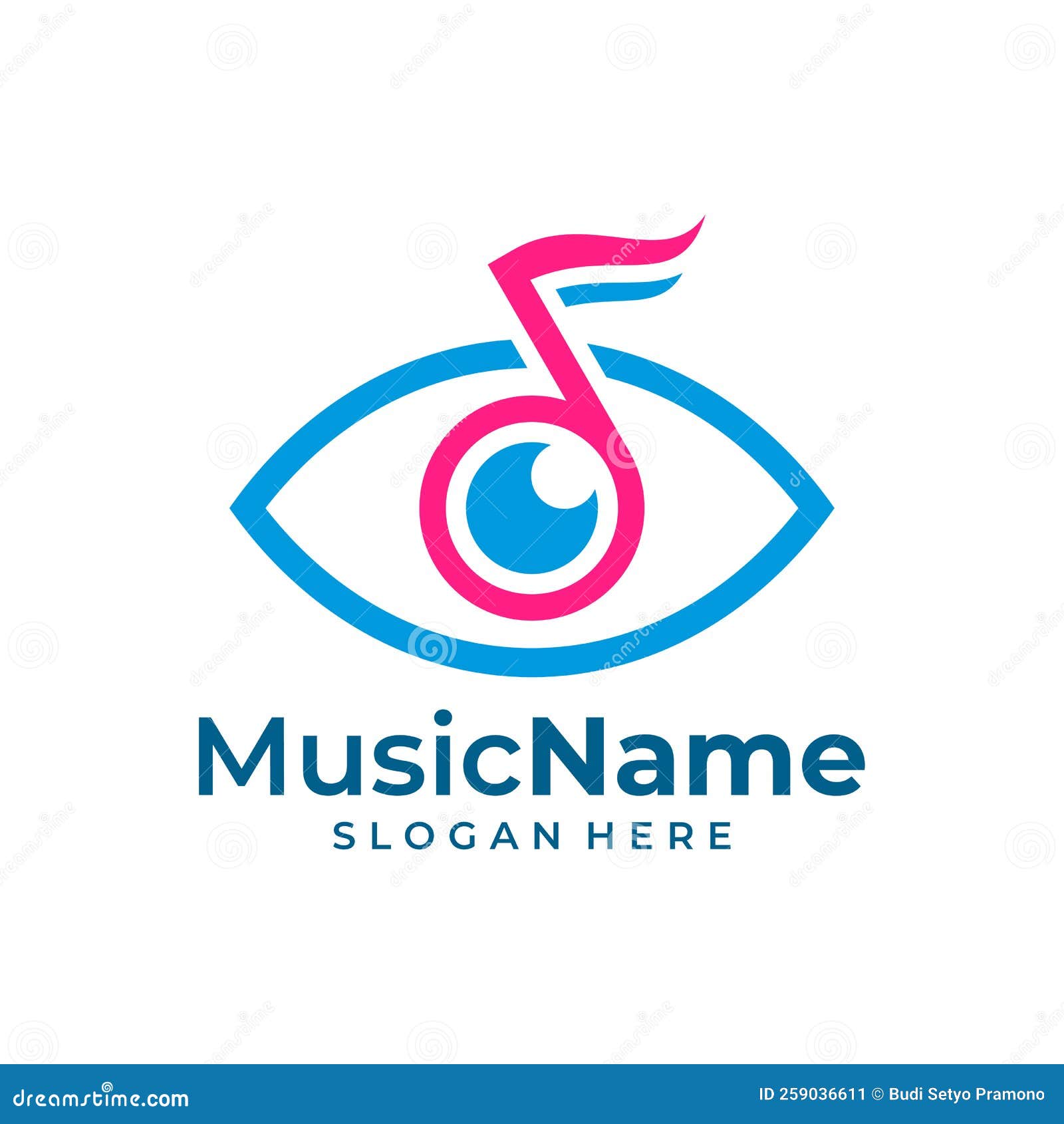 Eye Music Logo Vector. Music Eye Logo Design Template Stock ...