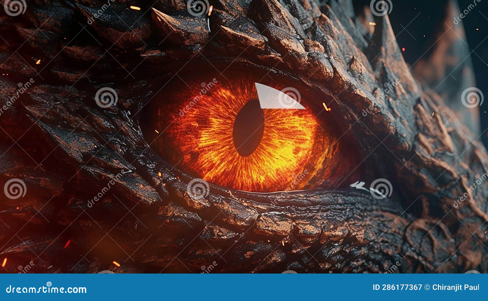 Eye of Mythological Dragon on Fire Stock Illustration - Illustration of ...
