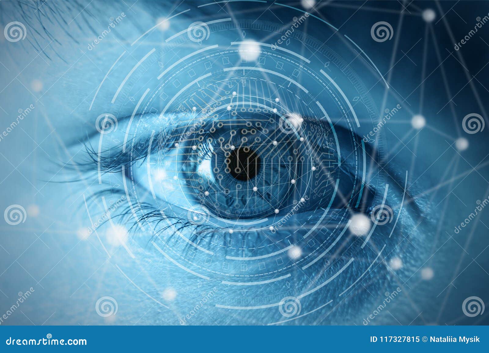 Eye on the Network Connections Stock Image - Image of pupil, interface ...