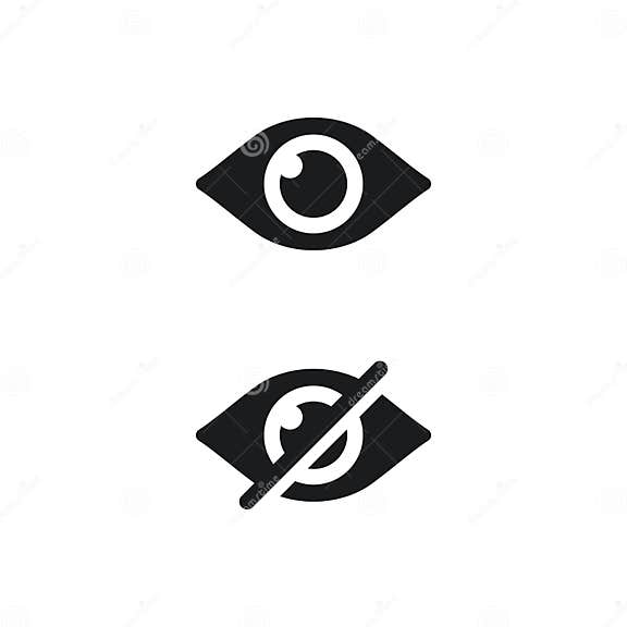 Eye and No View Icon Vector Illustration Stock Vector - Illustration of ...