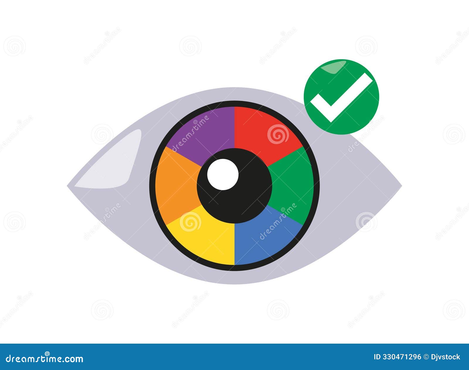 Eye with normal vision stock illustration. Illustration of medical ...