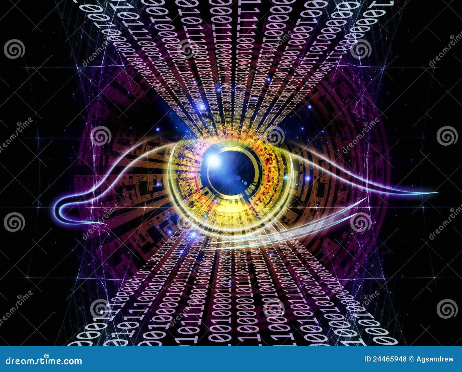 Eye of numbers stock illustration. Illustration of look - 24465948