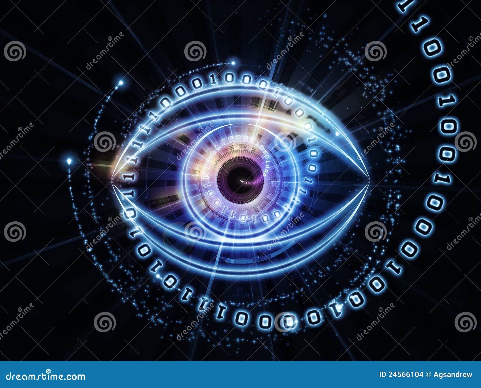 Eye of numbers stock illustration. Illustration of sight - 24566104