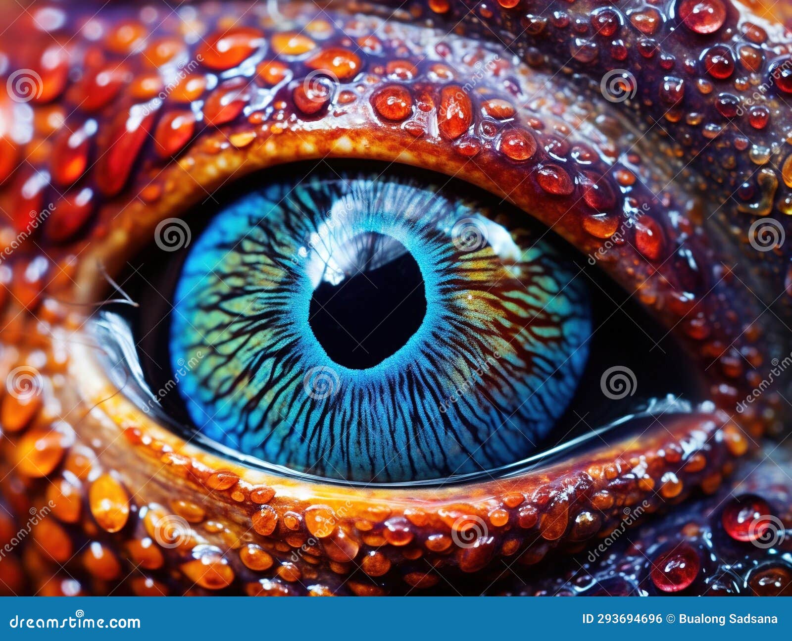 Ai Generated Illustration Wildlife Concept of Eye of Octopus Stock ...