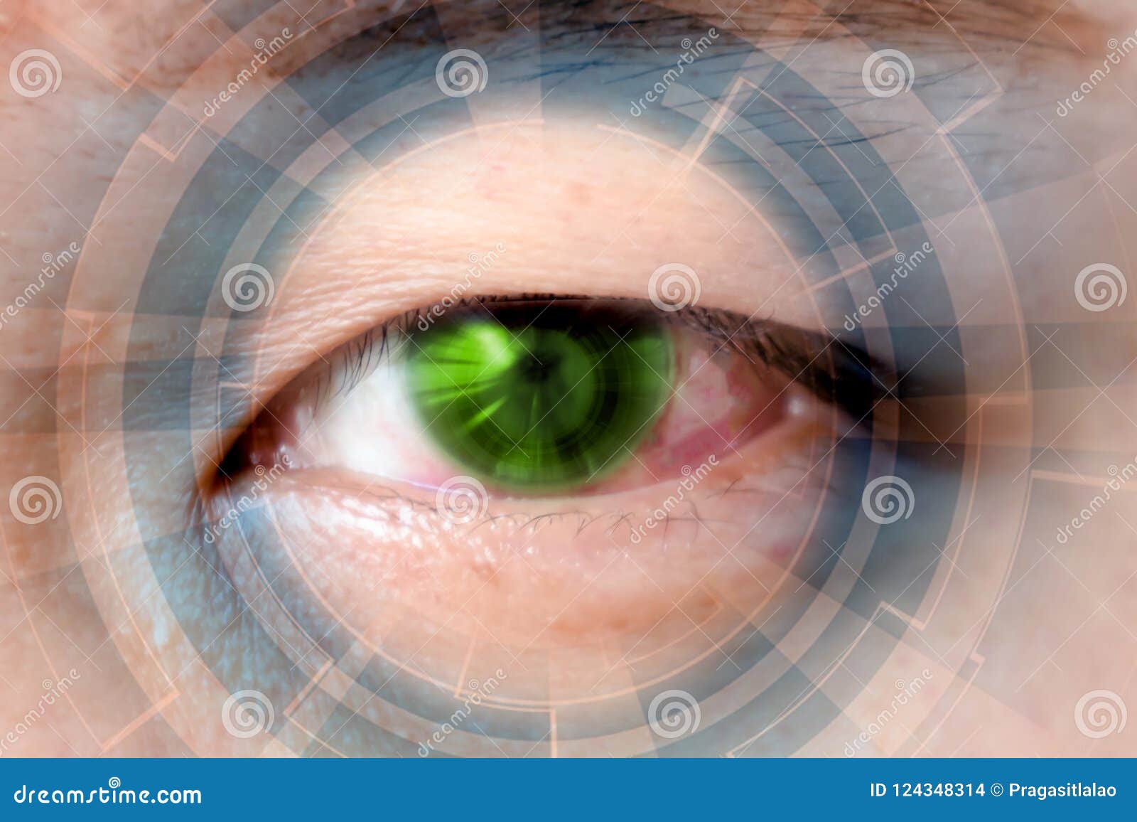 Eye Optical with Shade of Colorful Exciting Line Stock Illustration ...