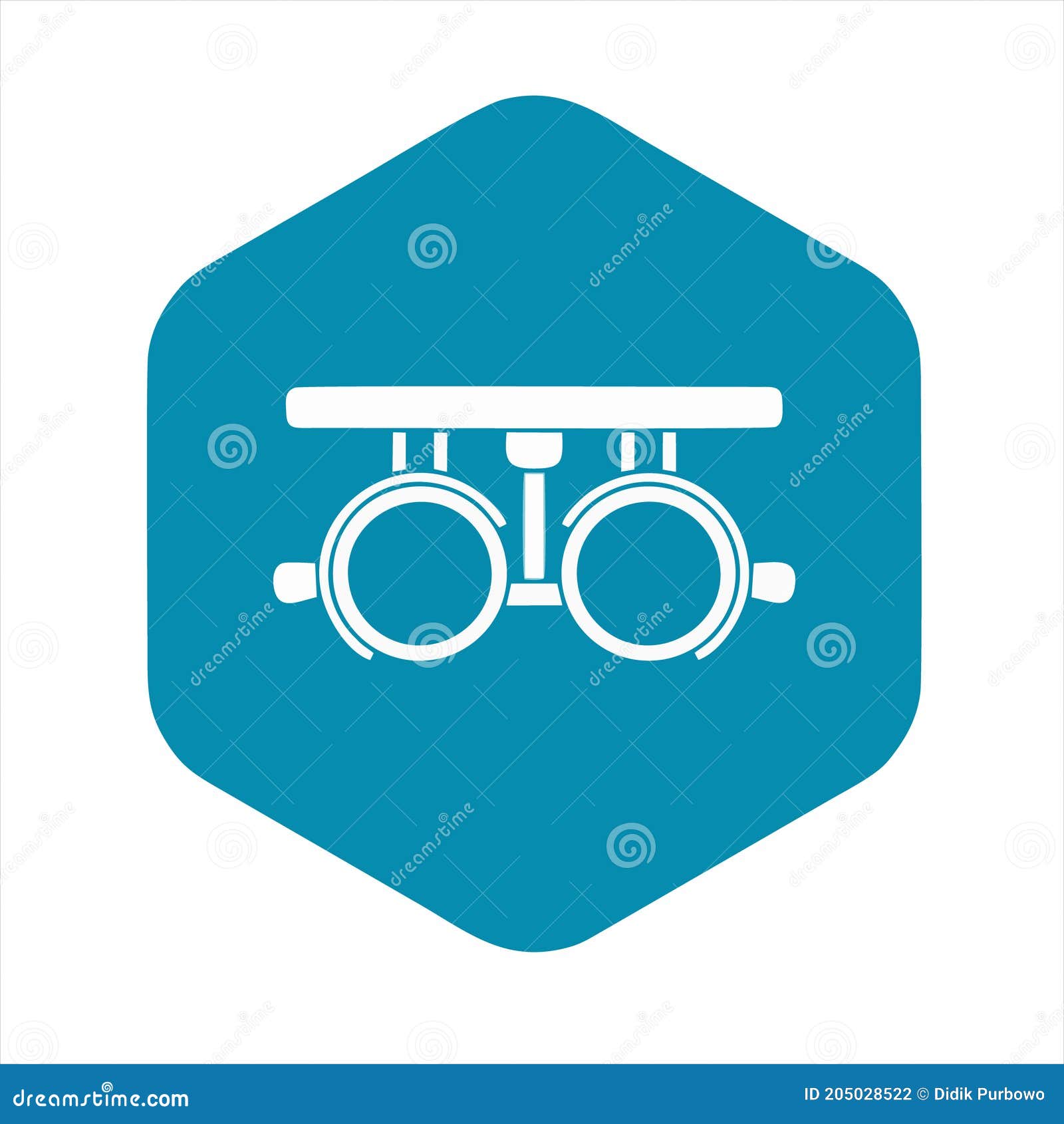 Eye Optometry Trial Lens, Correct Vision Test. Flat Vector Icon ...