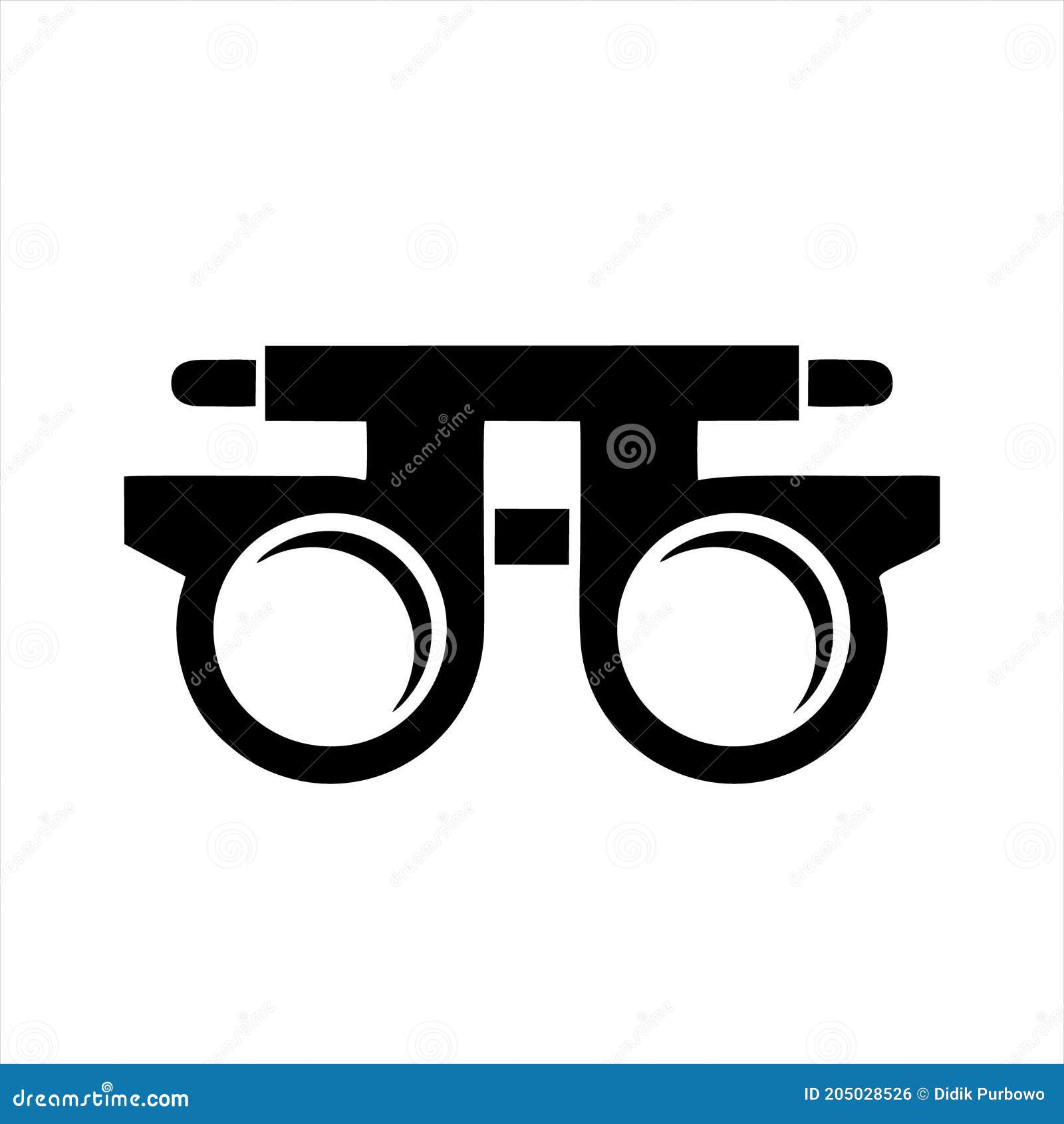 Eye Optometry Trial Lens, Correct Vision Test. Flat Vector Icon ...