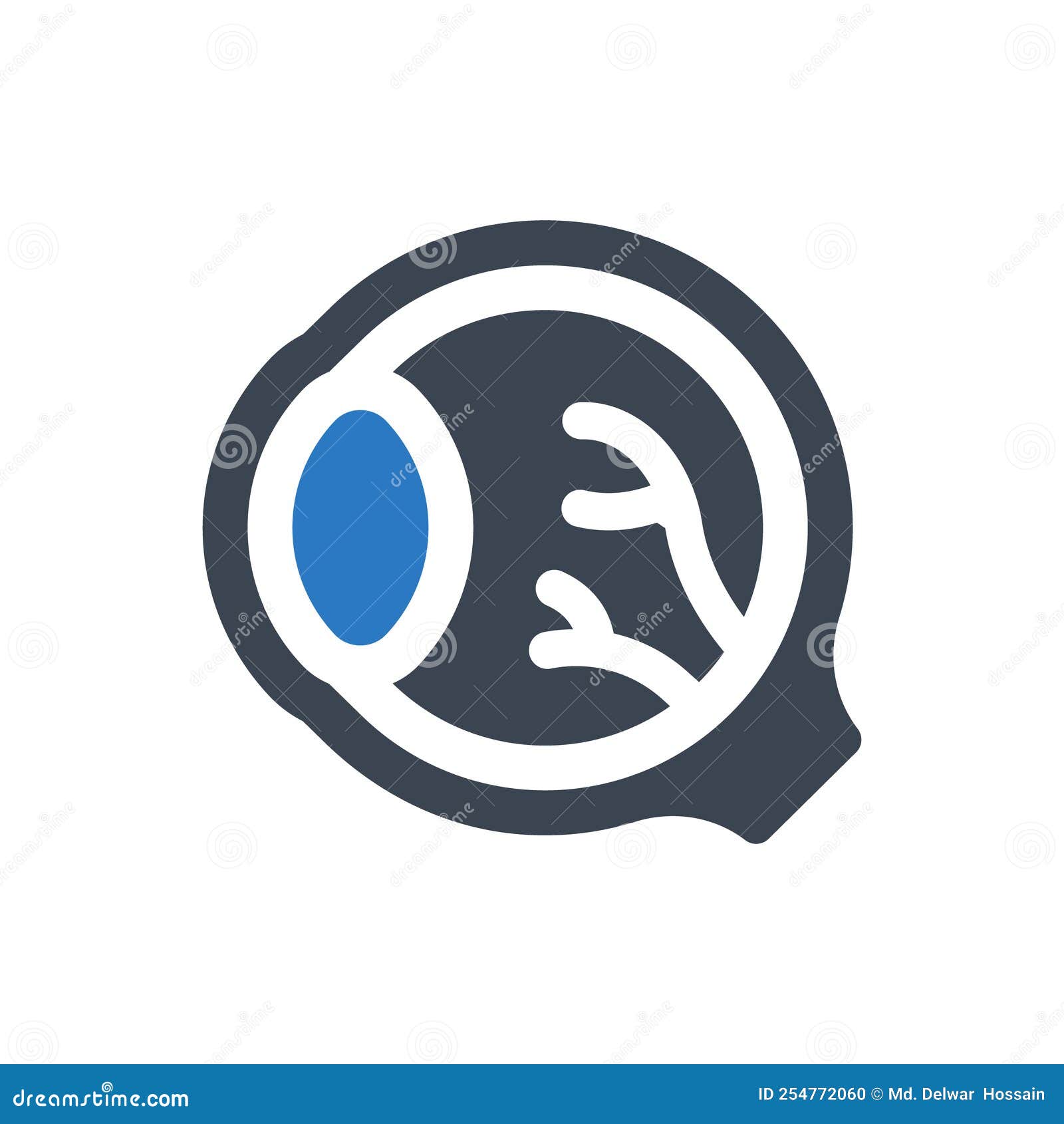 Eye organ icon stock vector. Illustration of vector - 254772060