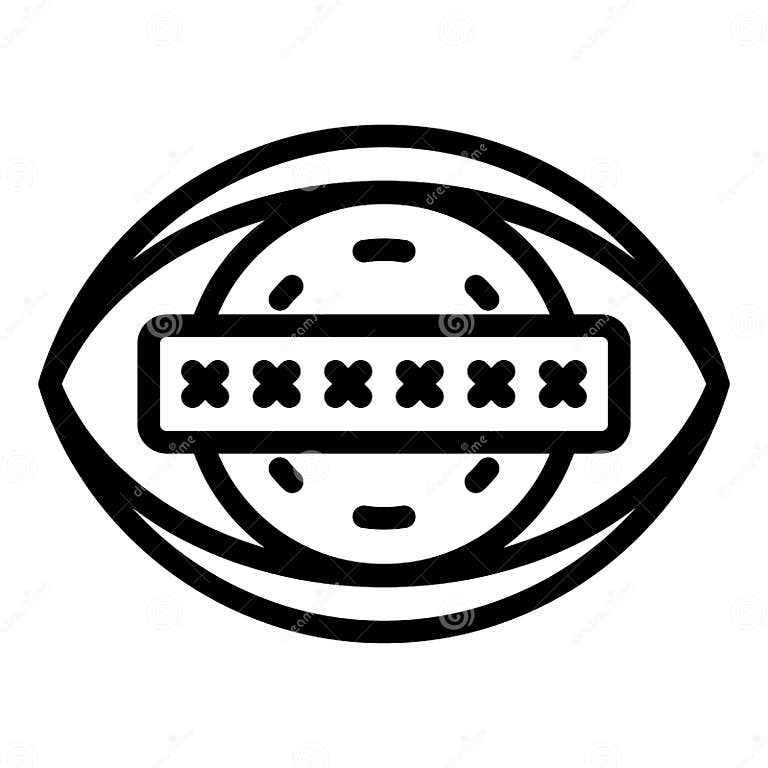 Eye Password Icon, Outline Style Stock Vector - Illustration of ...