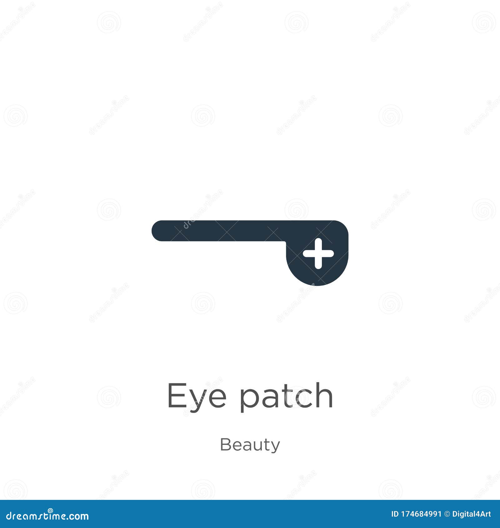 Eye Patch Icon Vector. Trendy Flat Eye Patch Icon from Beauty ...