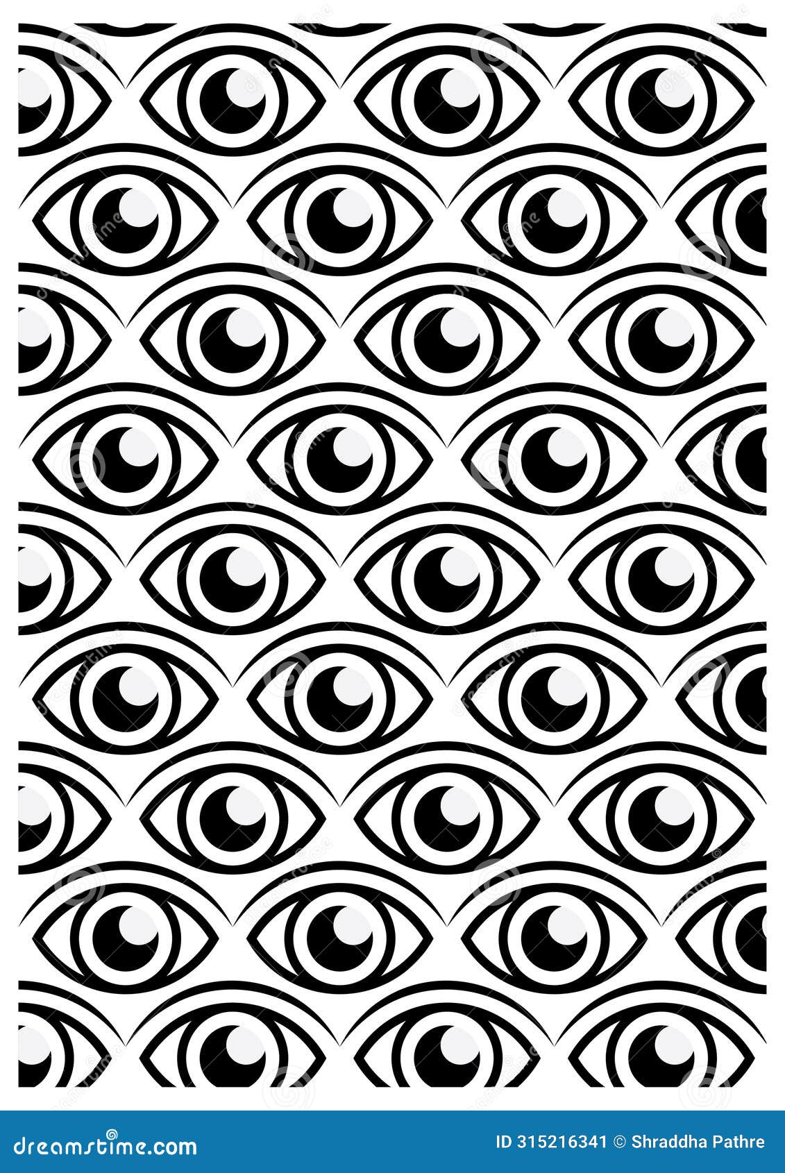 Eye Pattern Vector Wallpaper Editable Isolated on White Stock Vector ...