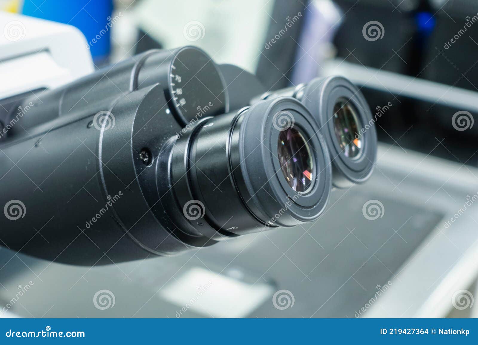 Eye Piece of Hi-power Microscope Stock Photo - Image of repair ...