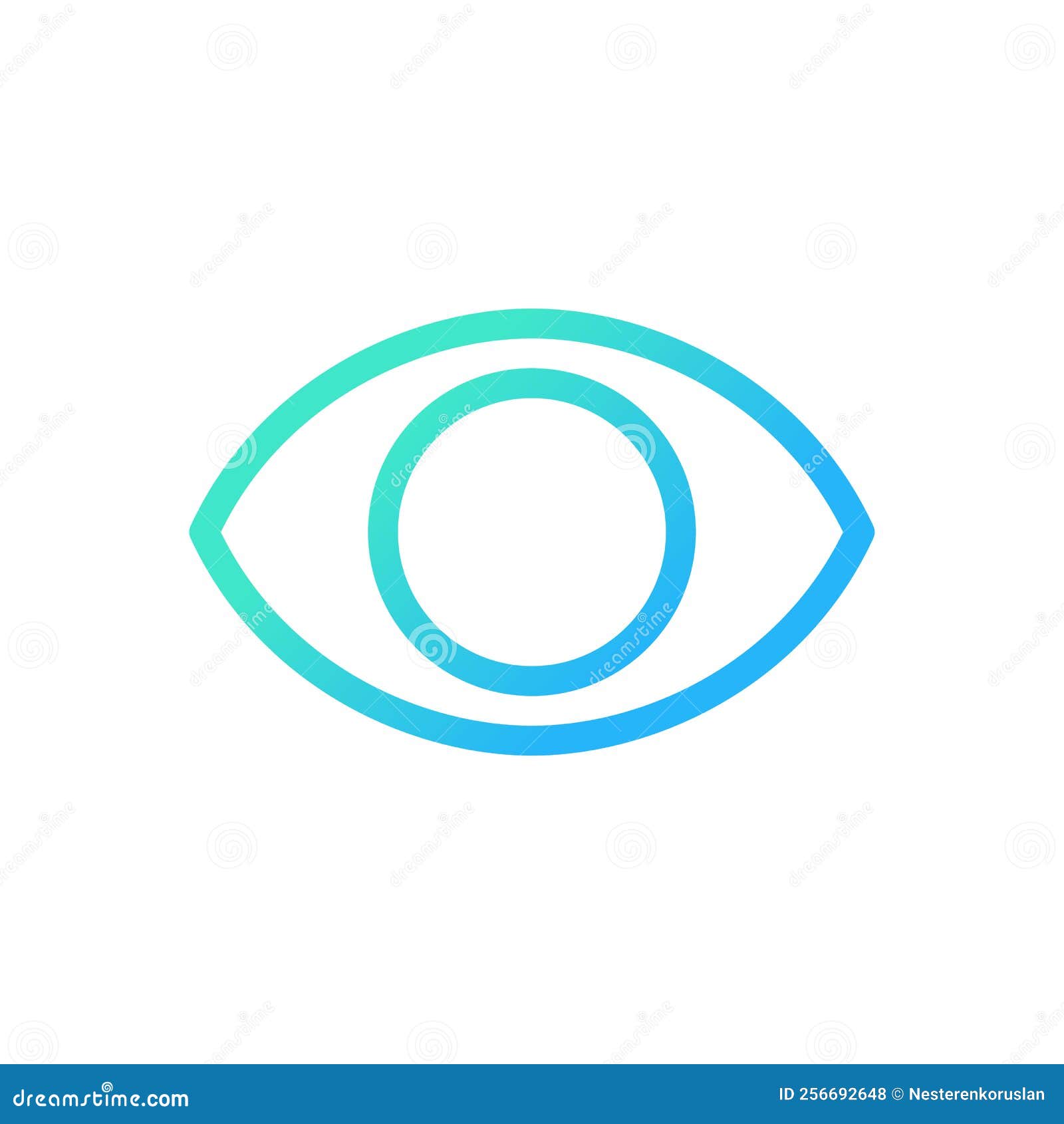 Eye Pixel Perfect Gradient Linear Ui Icon Stock Vector - Illustration ...