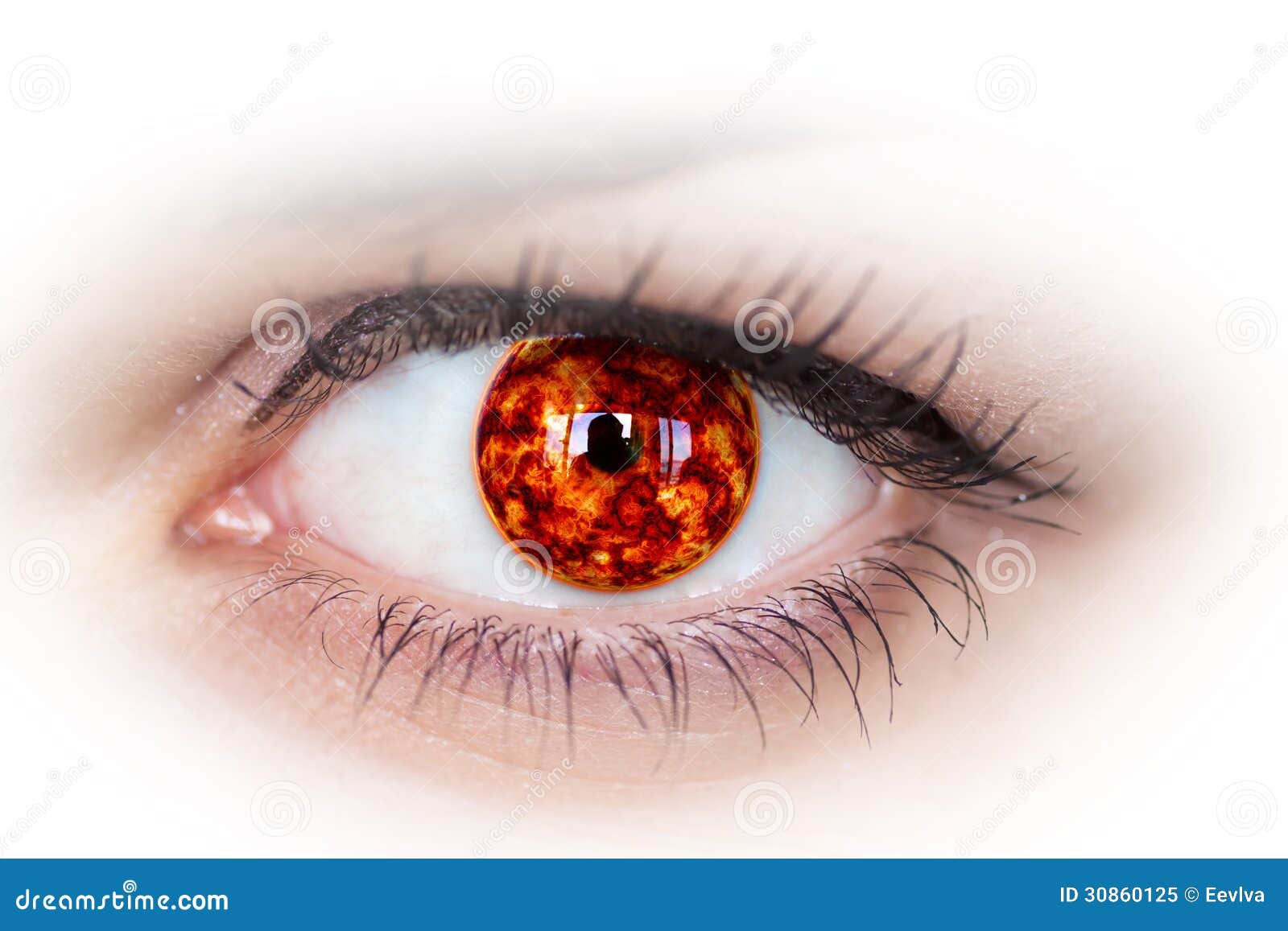 Eye with planet inside. stock image. Image of cosmos - 30860125