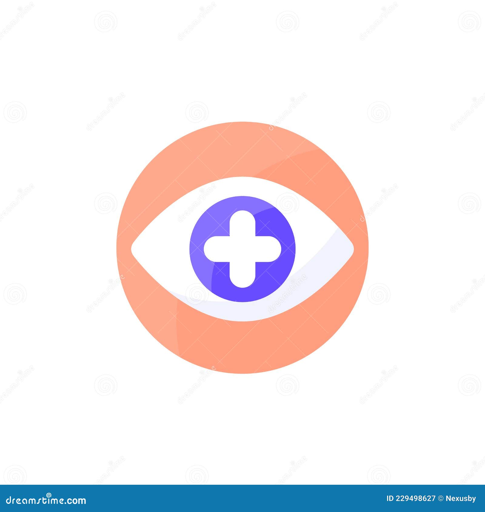 Eye with plus, vector logo stock vector. Illustration of ophthalmology ...