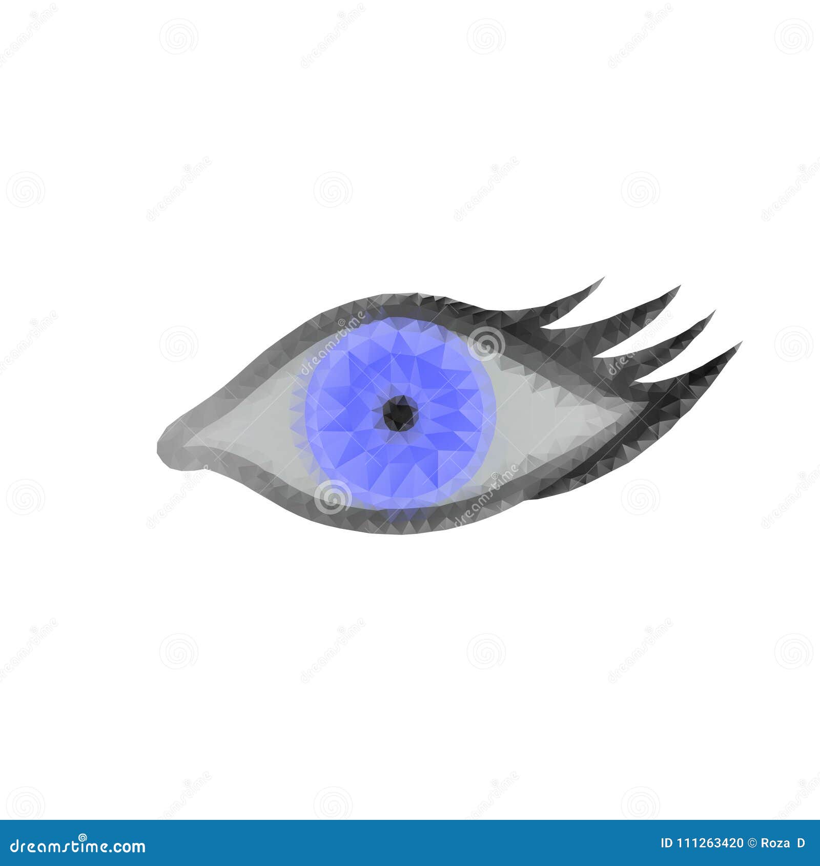 Eye polygon stock vector. Illustration of graphic, database - 111263420