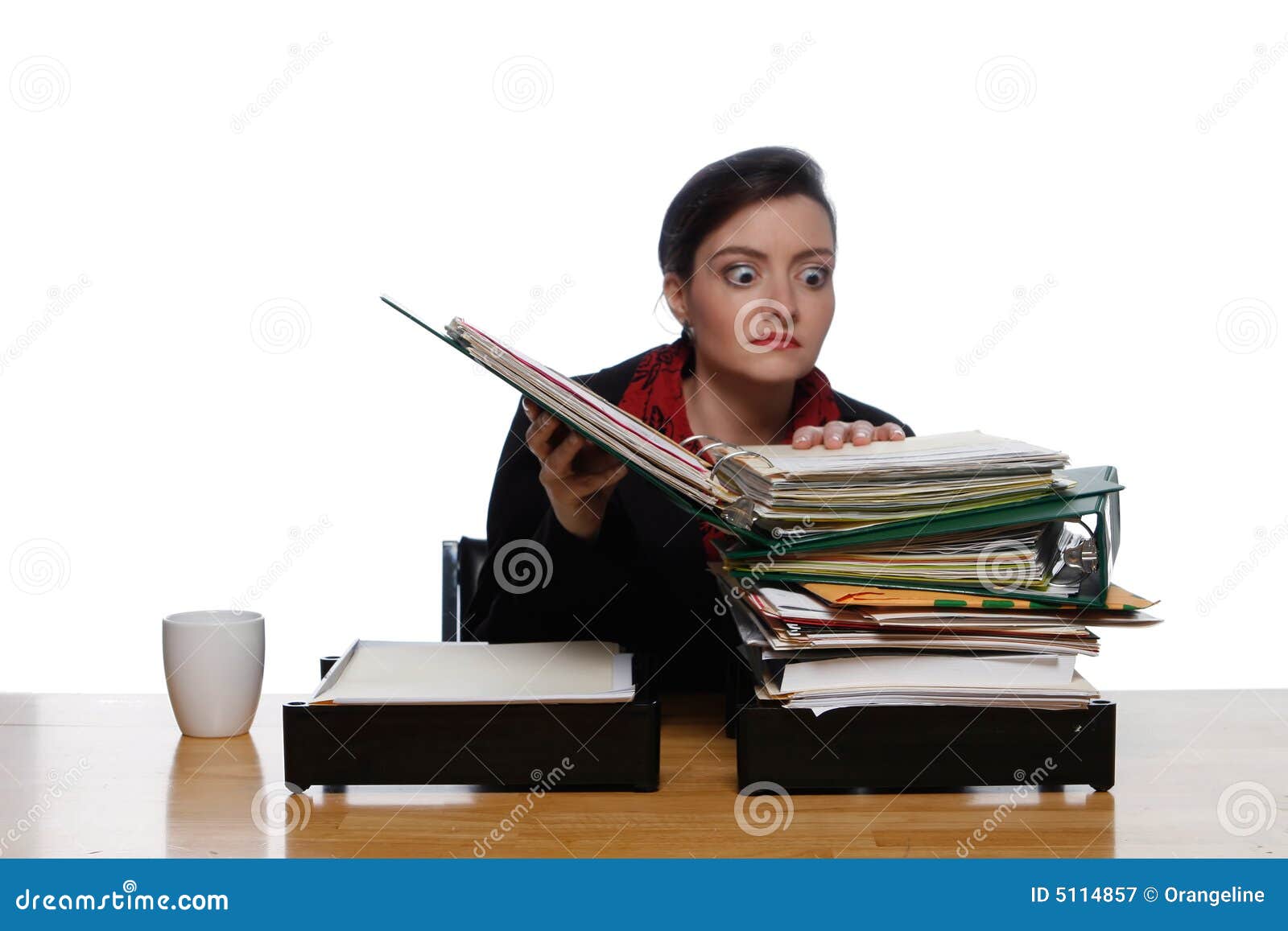 Eye Popping Stack of Paperwork - Close Stock Image - Image of ...