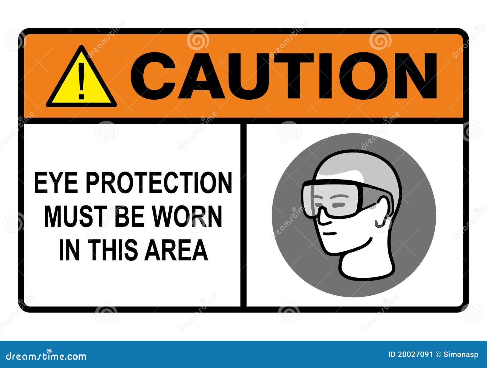 Safety Sign Eye Protection Royalty-Free Illustration | CartoonDealer ...