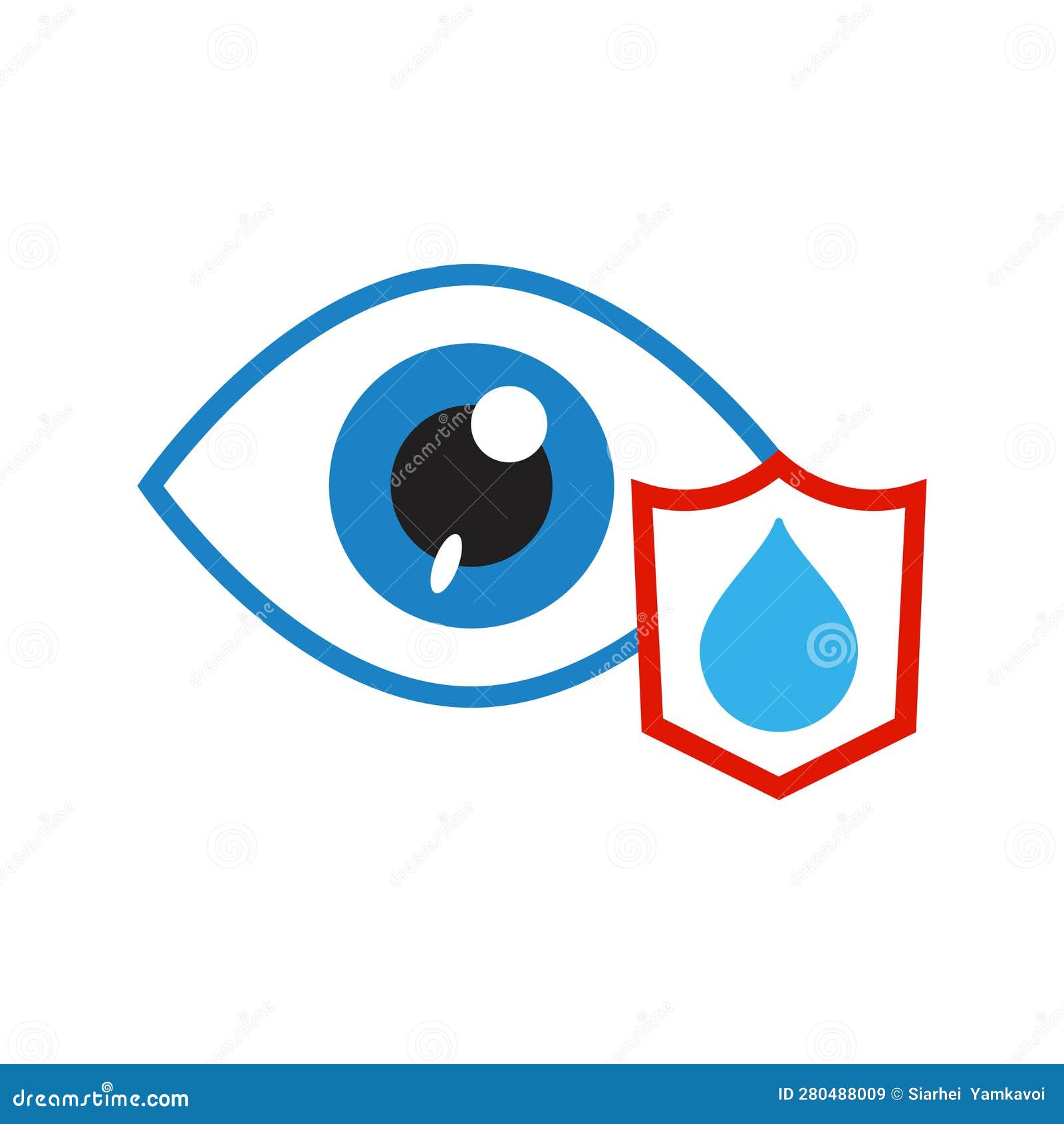 Eye Protection Icon. Eye, Drop and Shield. Vector Illustration. Stock ...