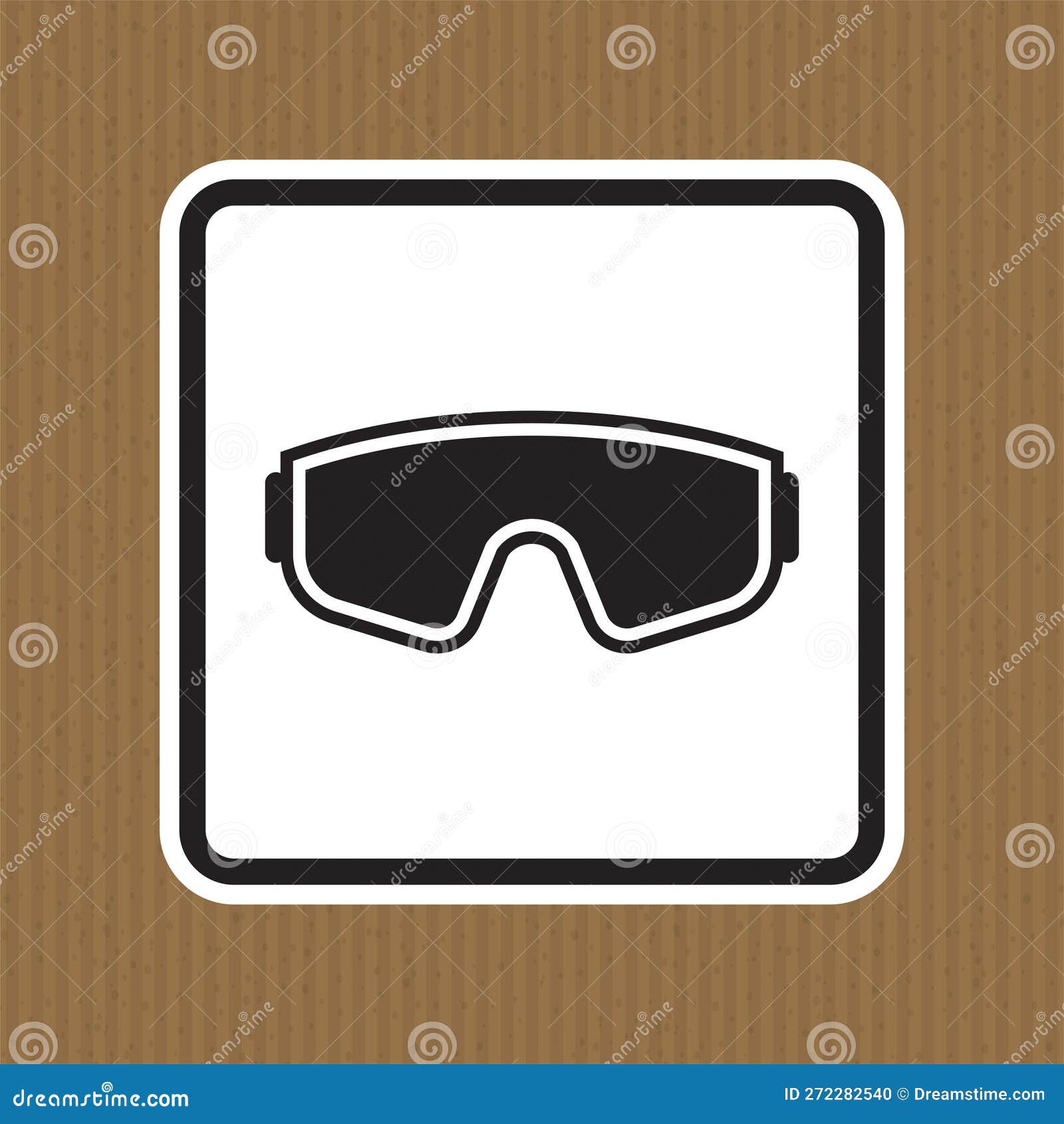 Eye Protection Required Sign on White Background Stock Vector ...