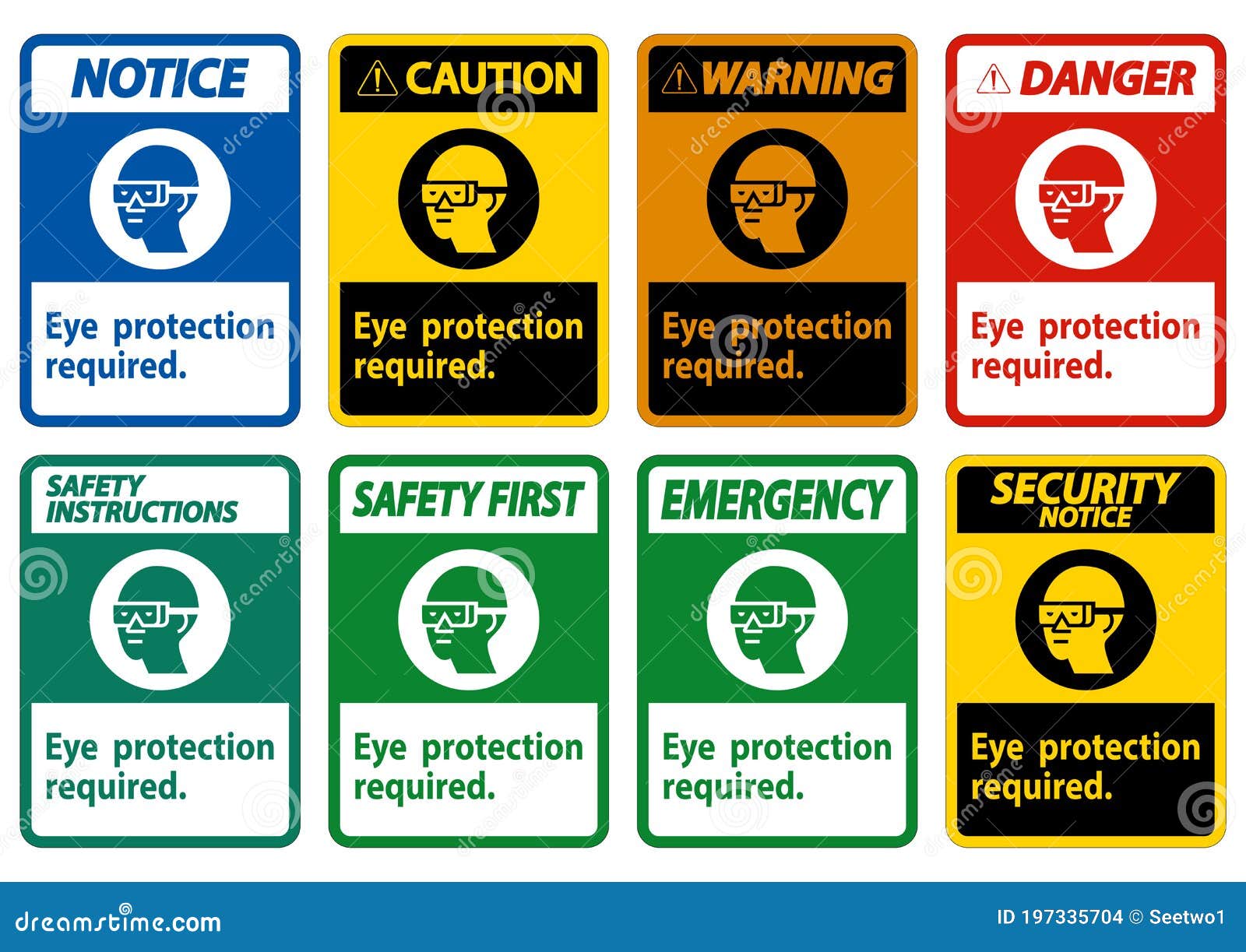 Eye Protection Required Symbol Sign Isolate on White Background Stock ...