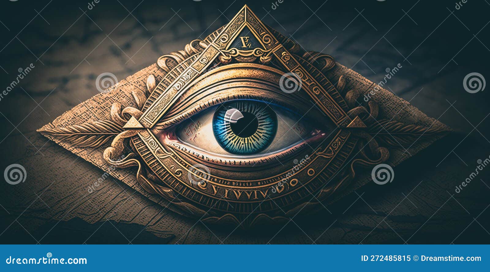 Eye of Providence, Eye Enclosed in a Triangle Stock Illustration ...