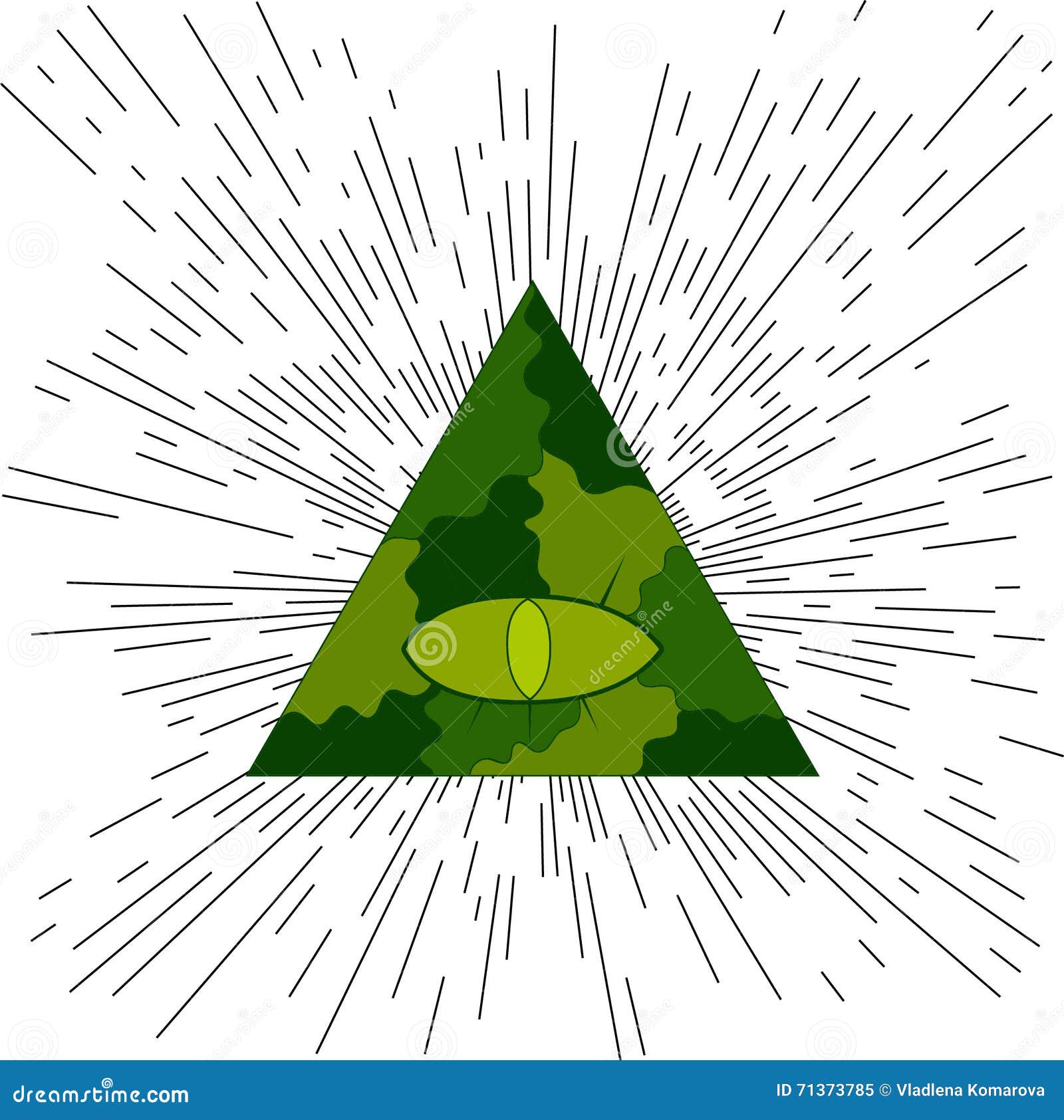 Eye of Providence. Masonic Symbol Stock Vector - Illustration of magic ...