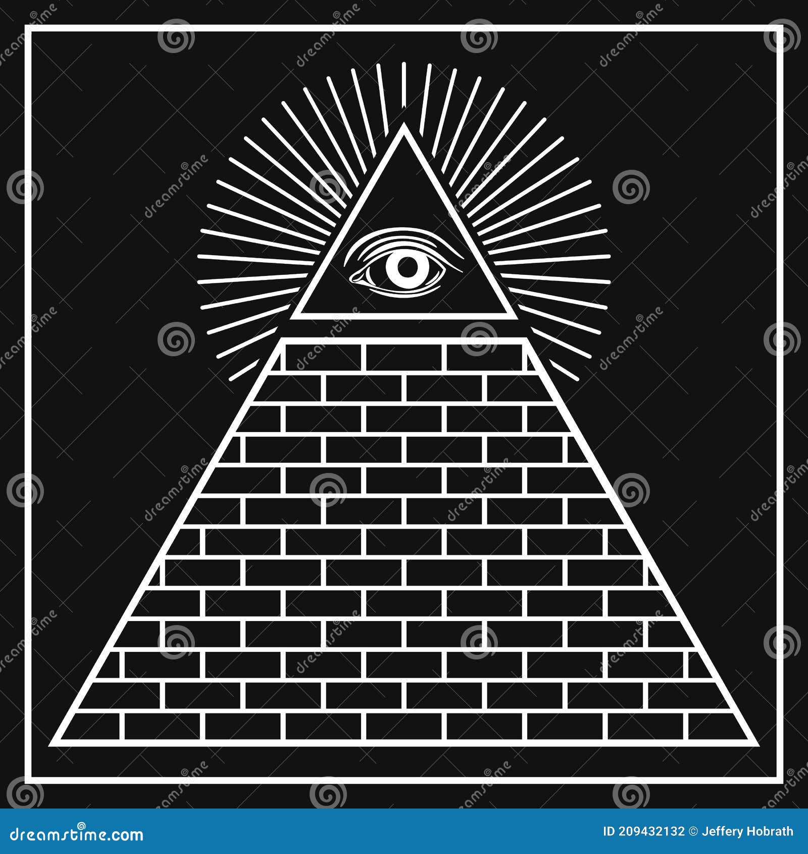 Mason Symbolism All Seeing Eye, Computer Generated. 3d Render Delta ...