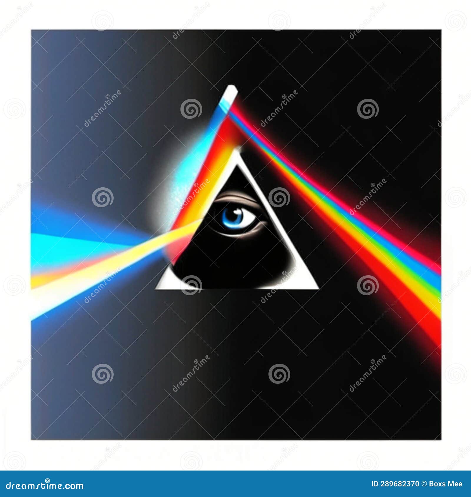 Eye of Providence in the Triangle on a Black Background. Vector ...