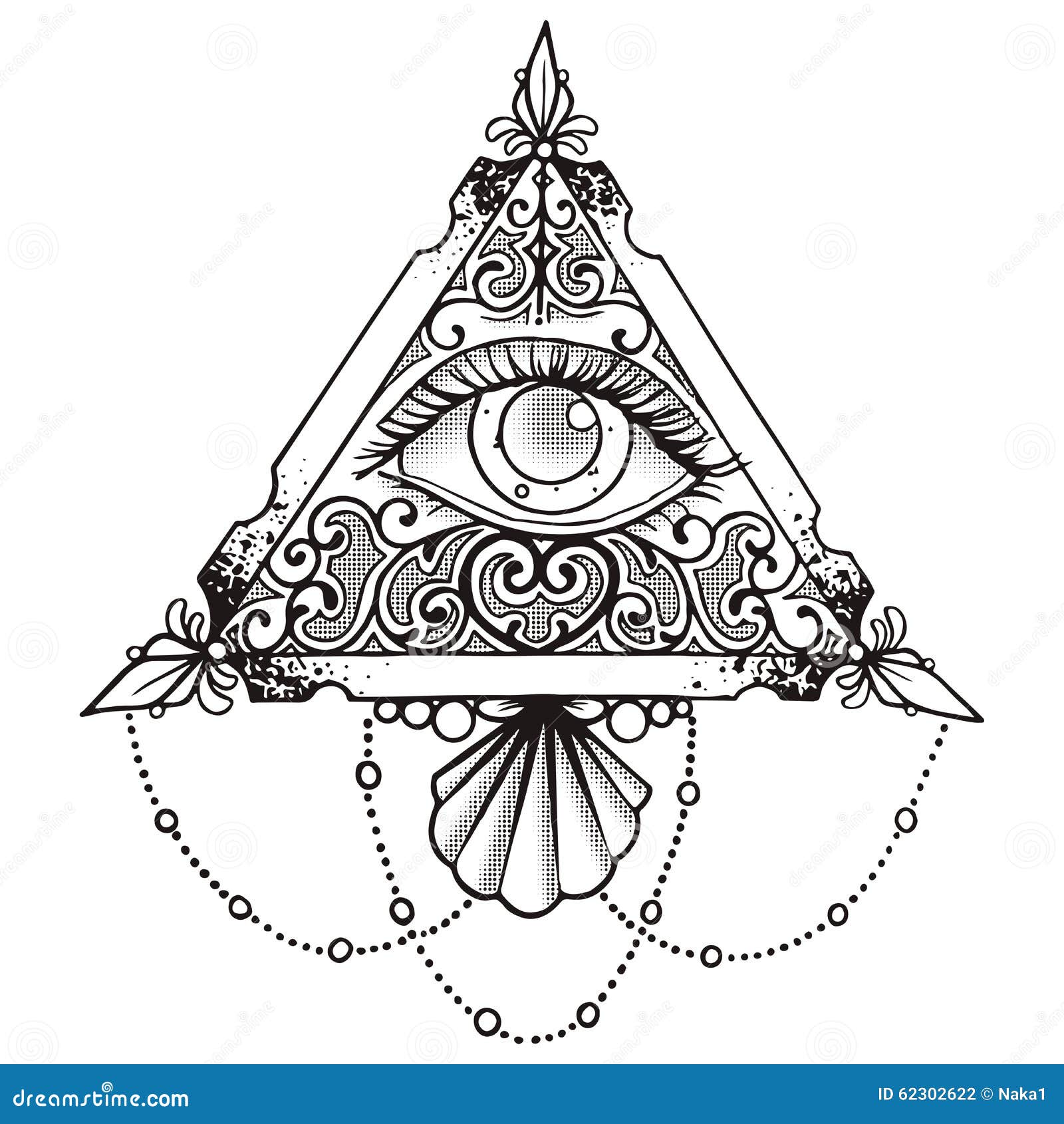 All Seeing Eye Pyramid Drawing