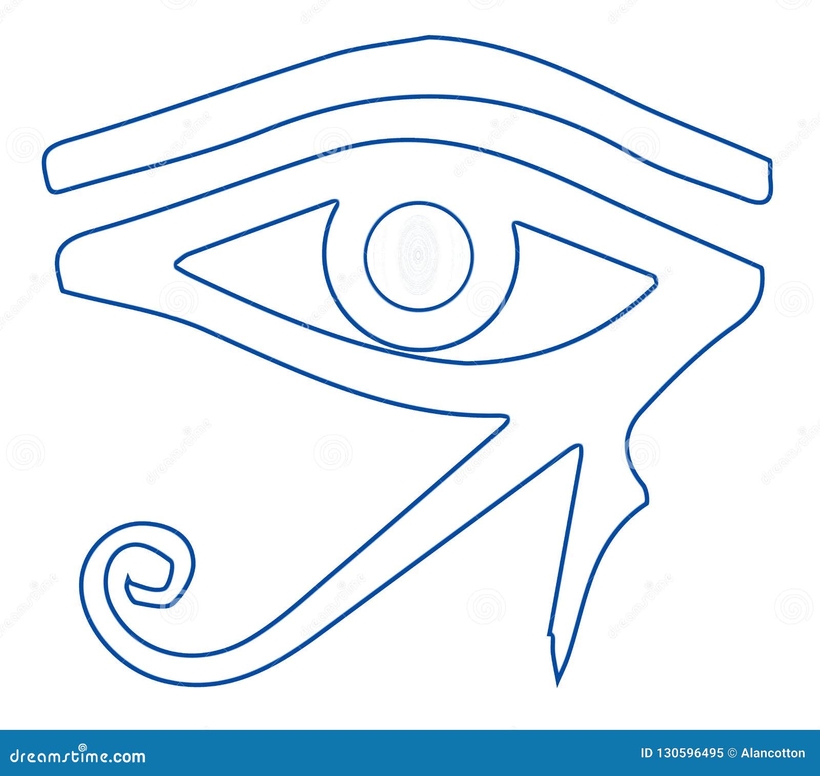 The Eye of Ra Outline Drawing Stock Illustration - Illustration of ...