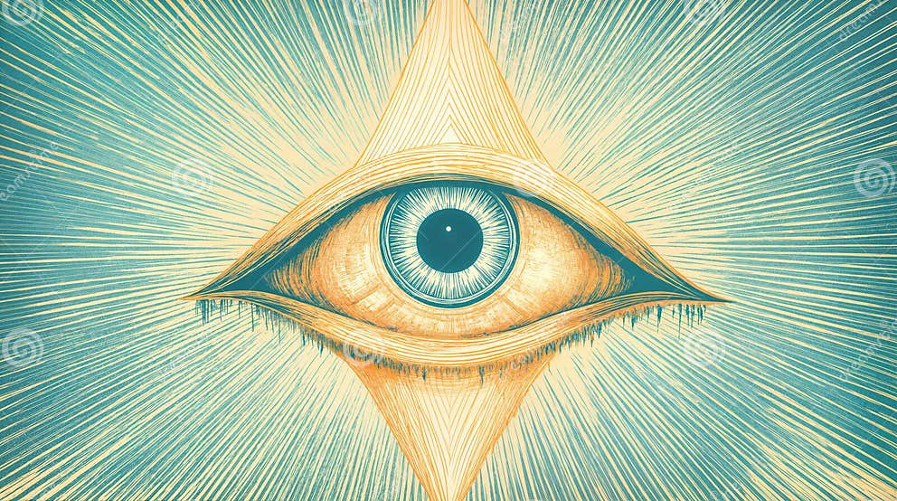 Eye with a Radiant, Starburst Pattern in the Background Stock ...