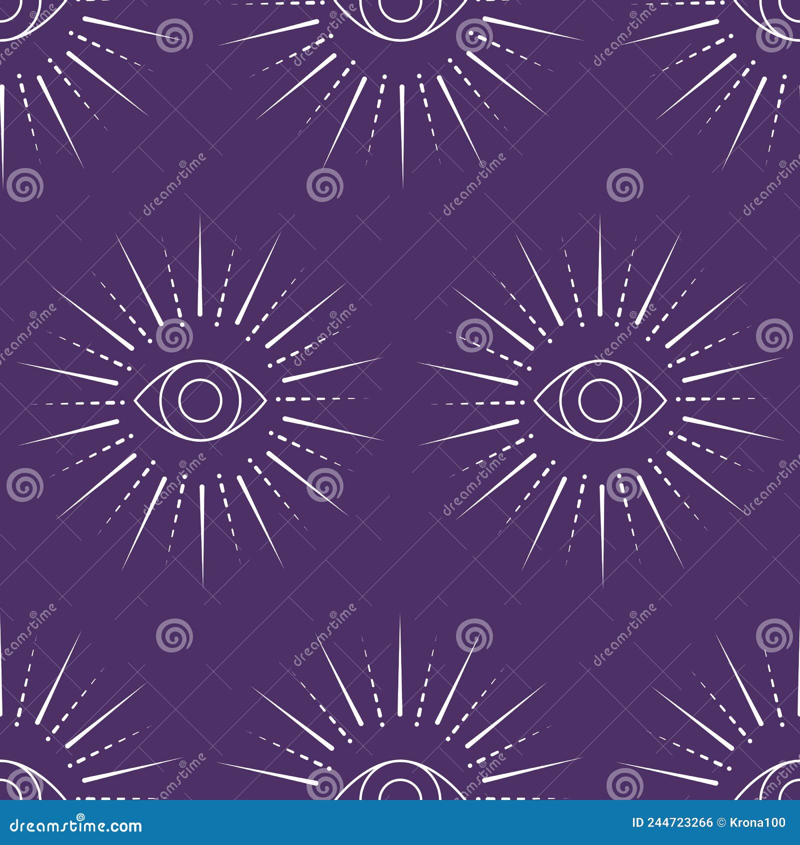 Eye with Rays Abstract Magic Seamless Pattern for Textile Prints ...