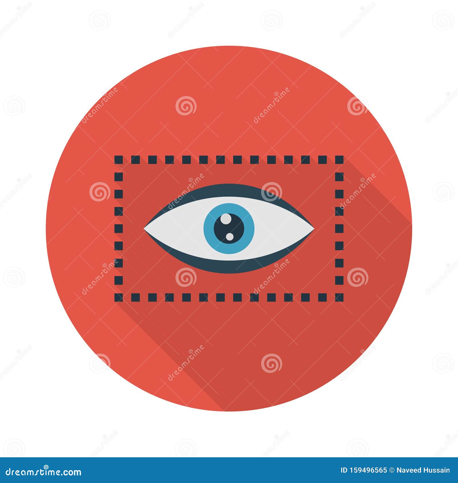Eye Reception Vector Flat Icon Stock Vector - Illustration of eyelashes ...