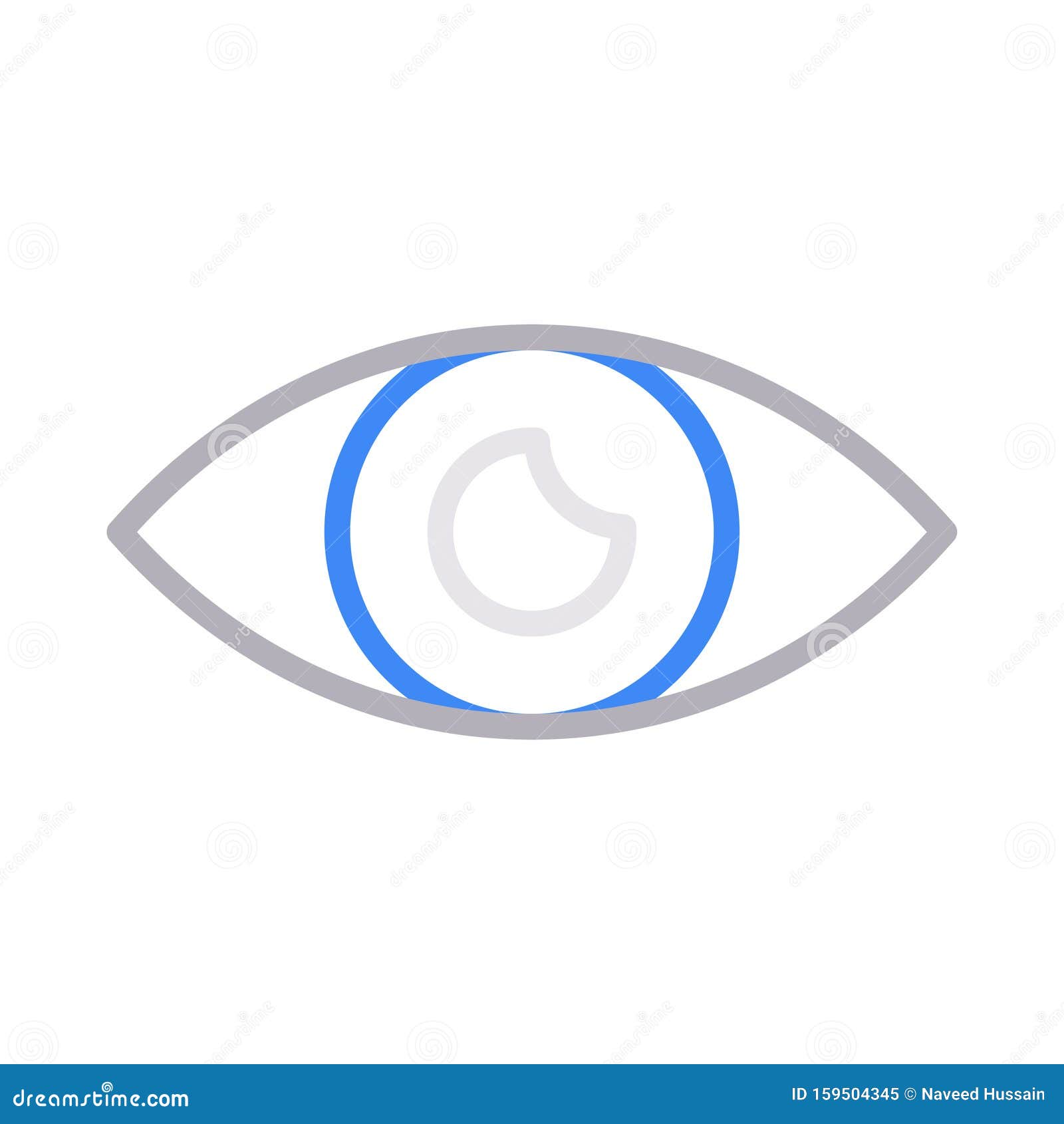 Eye Reception Vector Color Line Icon Stock Vector - Illustration of ...